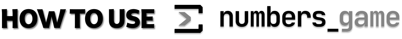 Numbers Game | Football Stats Made Easy